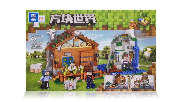 Конструктор "Шахтёрский городок" 3в1, 643 детали, Майнкрафт, Minecraft ...