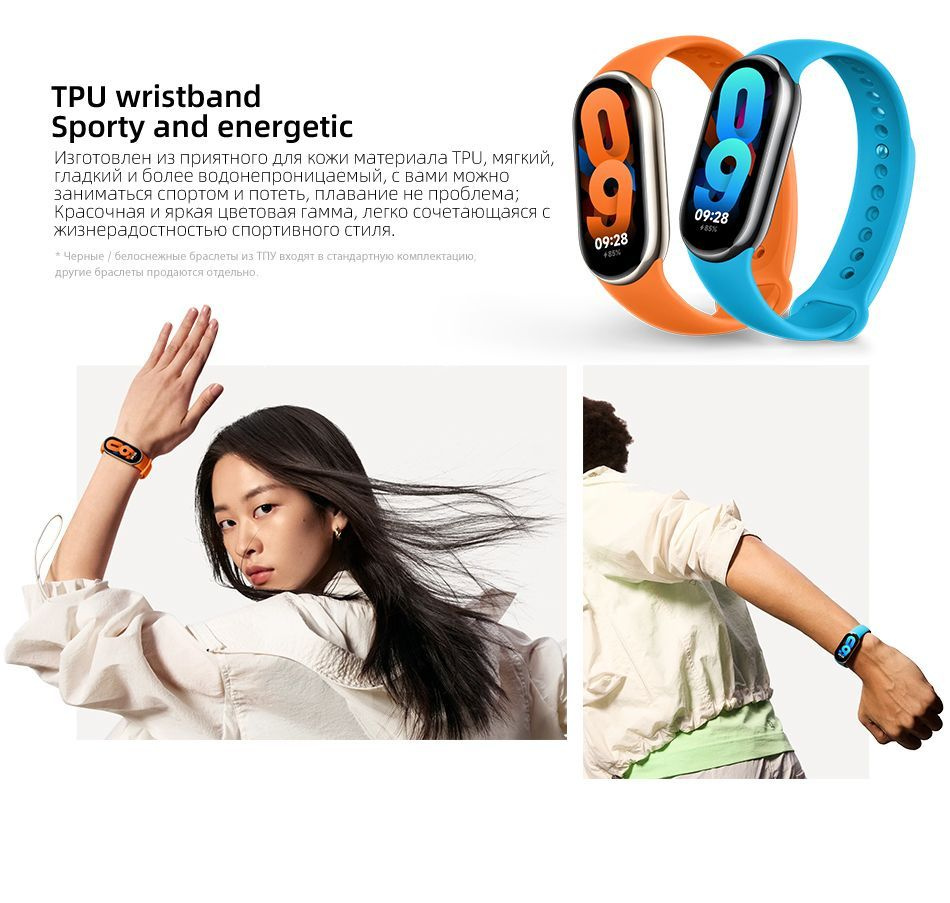 Xiaomi Умные часы Mi Band 8 Умные браслеты 7 Цветные AMOLED экраны ...