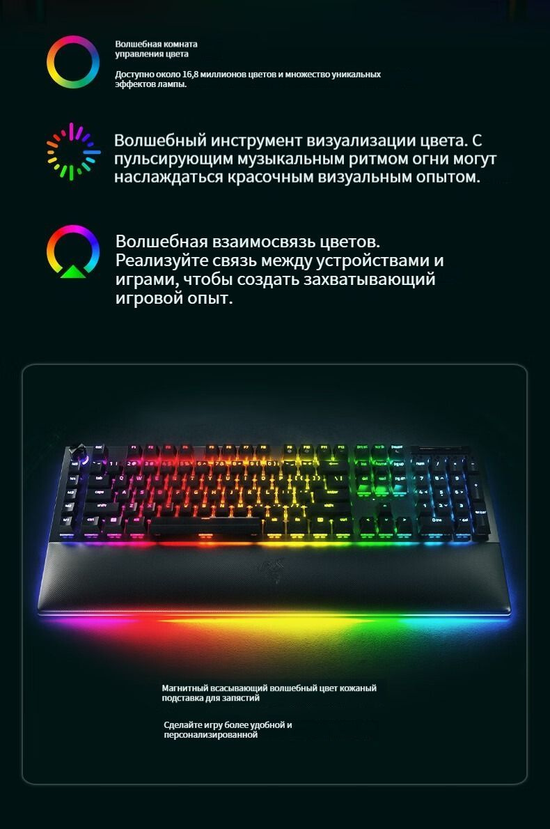 Razer Игровая клавиатура проводная BlackWidow V4 pro, (Razer Yellow ...