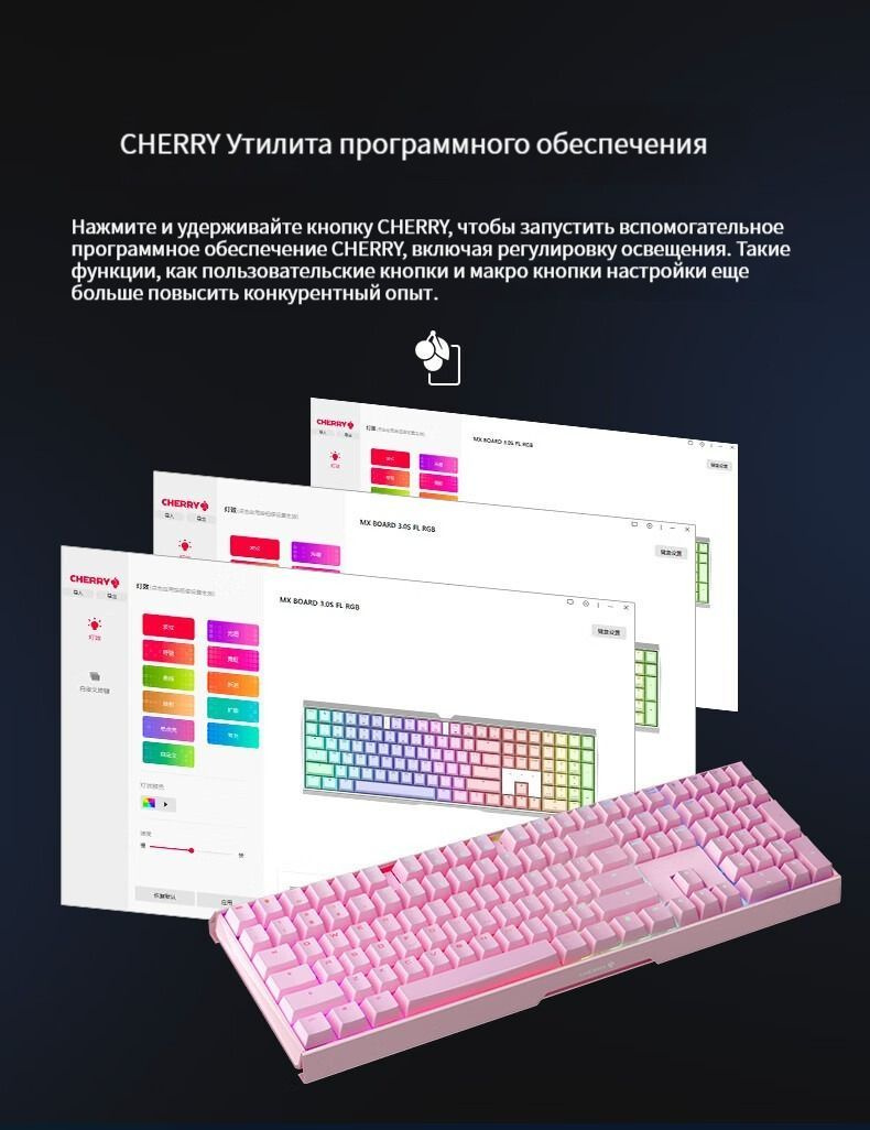 CHERRY Игровая клавиатура беспроводная MX 3.0S RGB Wireless, (Cherry MX ...
