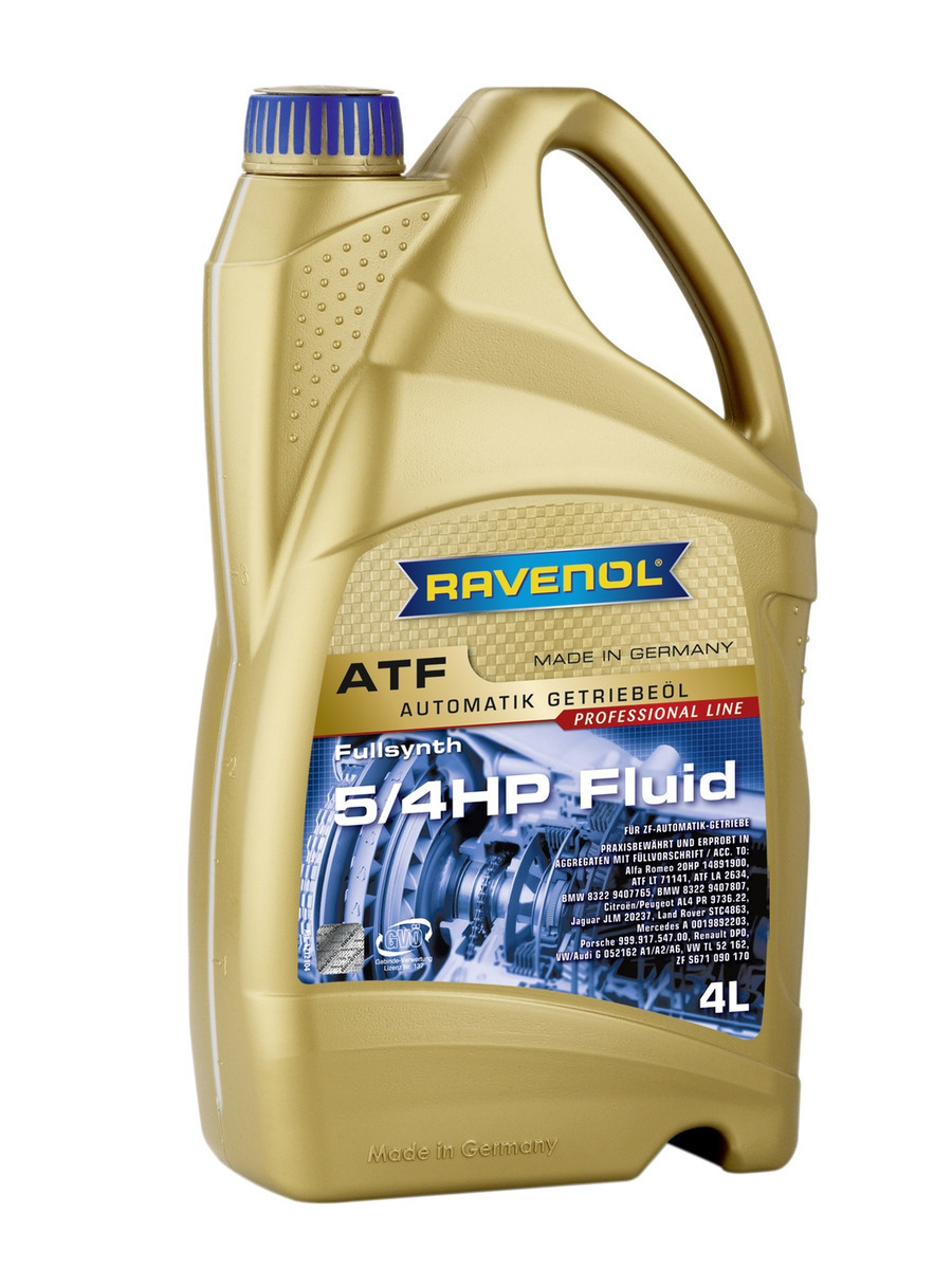 Масло трансмиссионное RAVENOL ATF 5/4 HP Fluid 4л (4014835733299 ...