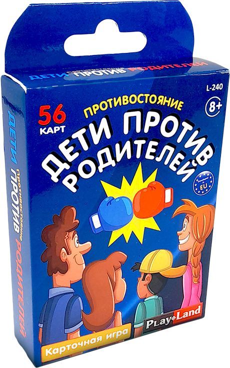 Семейная карточная игра Play Land Противостояние - Дети против ...