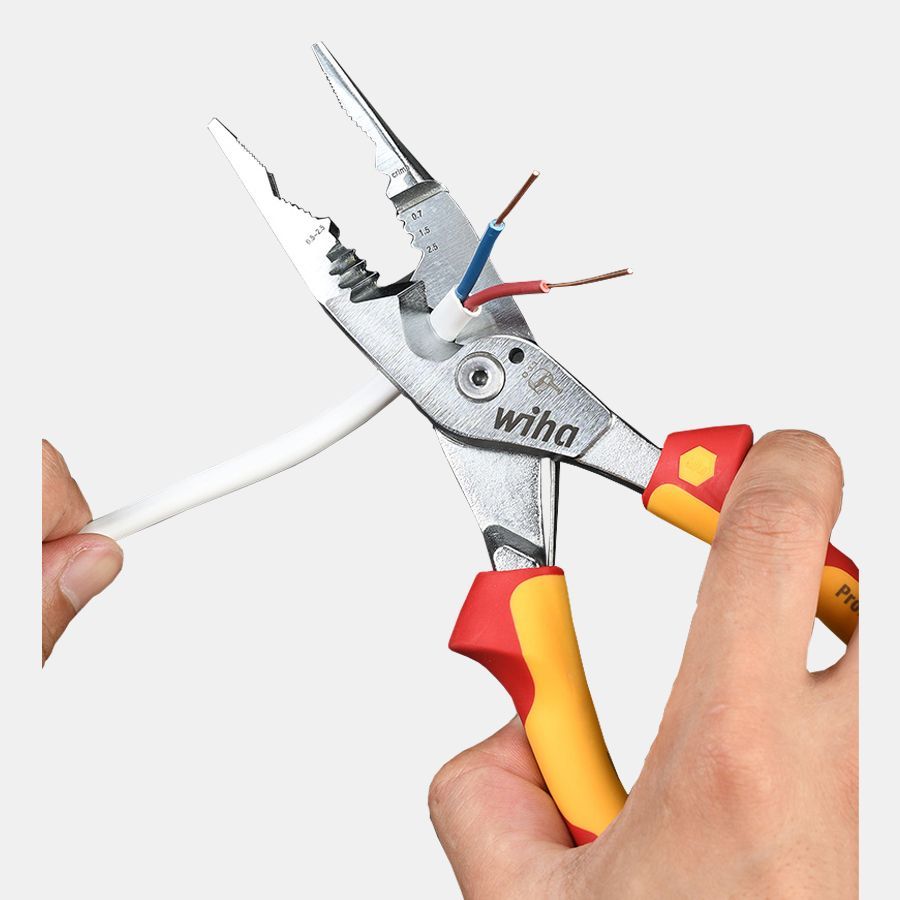 WIHA изолированные плоскогубцы, 1000 В VDE, инструмент электрика,45489 ...