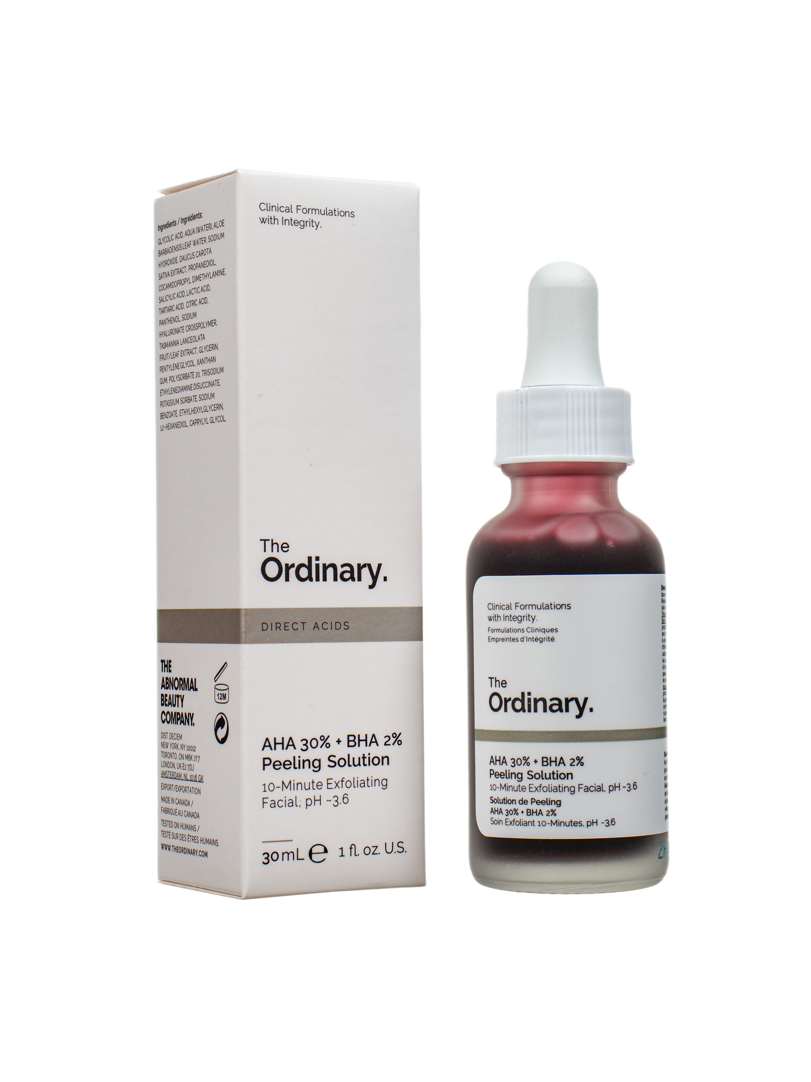 The Ordinary AHA 30% + BHA 2% 30 мл - кровавый пилинг для лица - купить ...