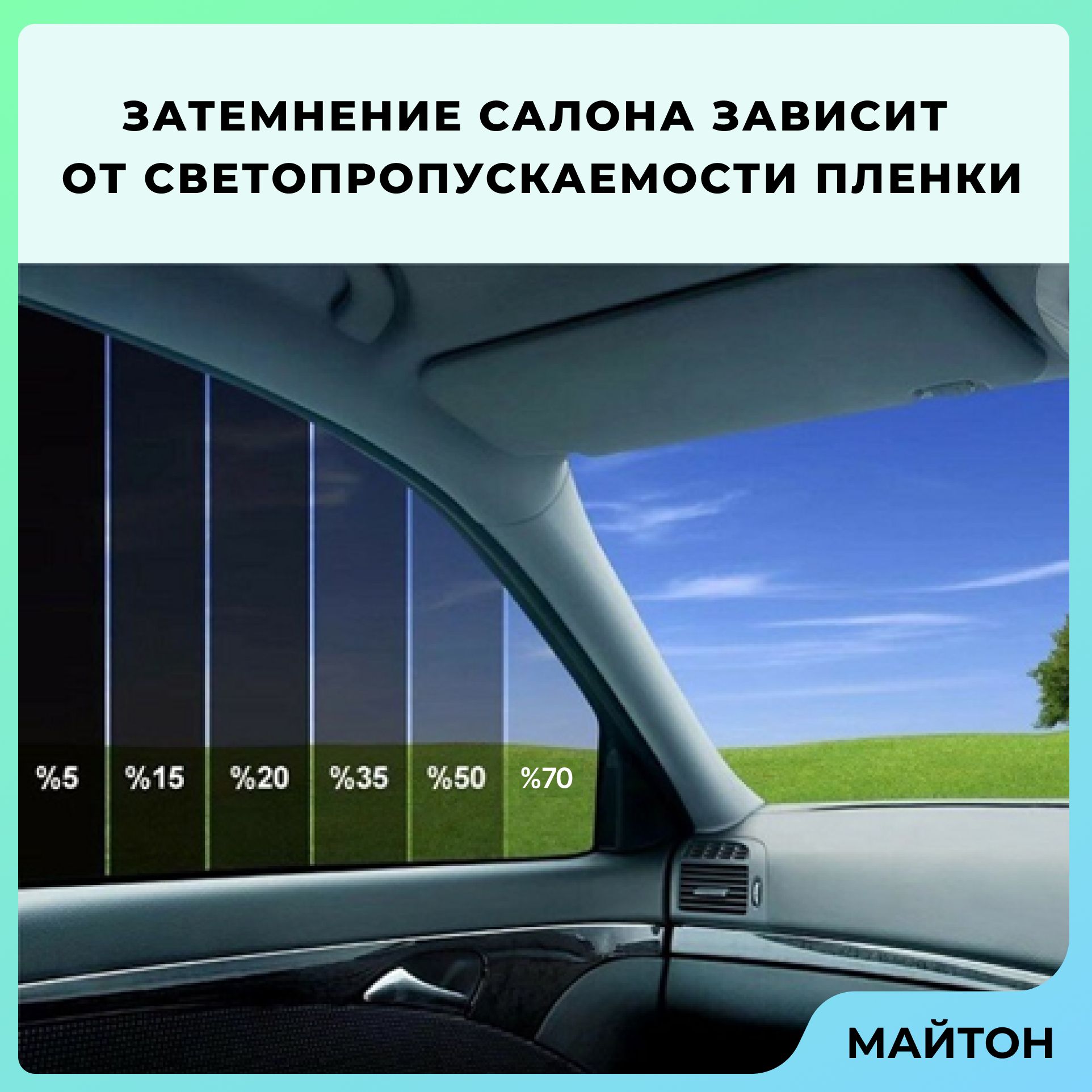 Тонировка съемная МАЙТОН, 50% купить по выгодной цене в интернет ...