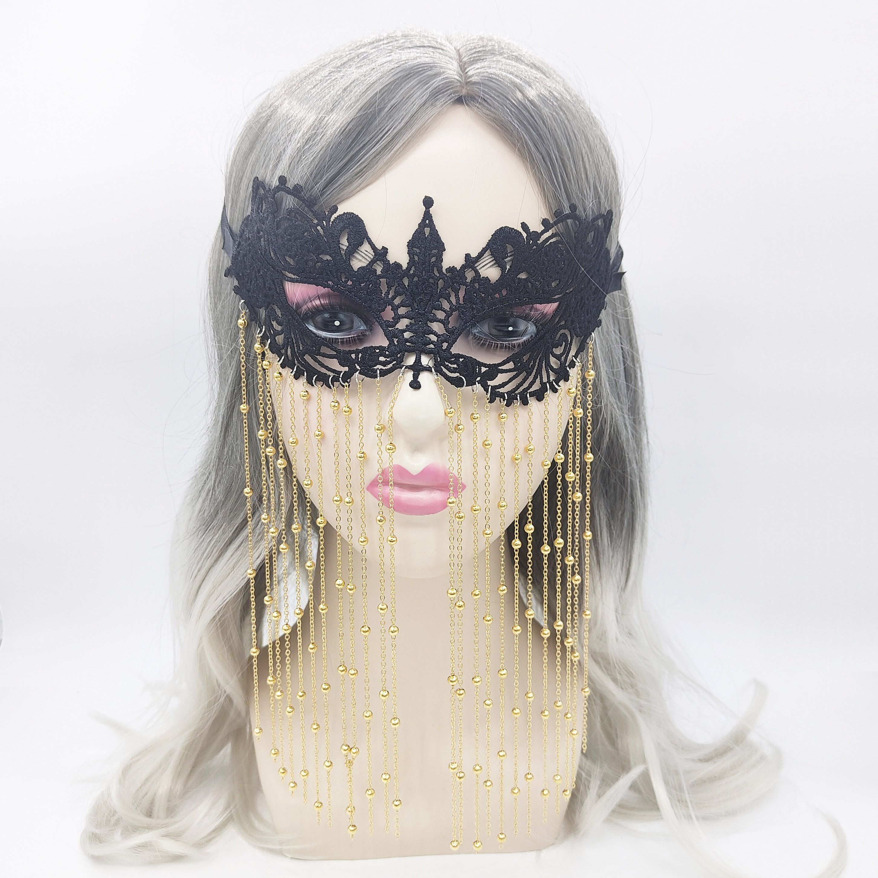 Женская вуаль и цепочка, маска для выпускного вечера, элегантное ...