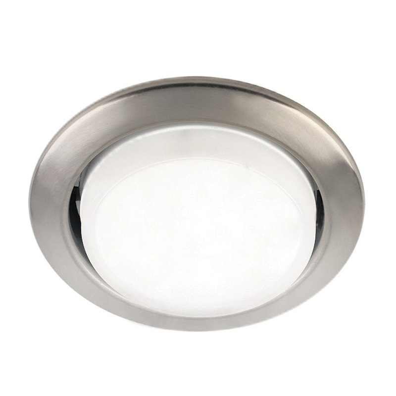 Светильник встраиваемый круглый 75мм, GX53, 13Вт, 230B, IP20, сатин ...