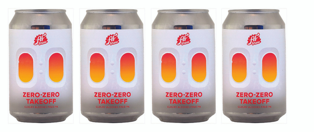 Безалкогольный светлый эль AF Brew Zero-Zero Takeoff, 4 шт по 0.33л ...