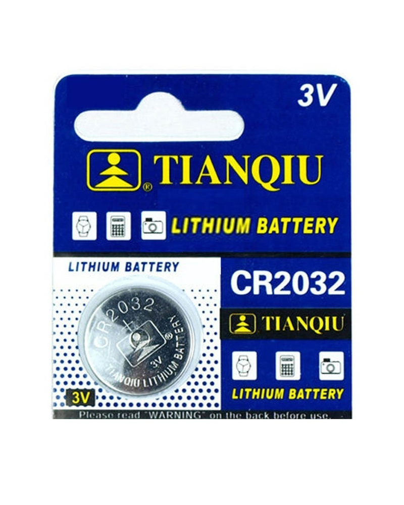 TIANQIU Батарейка CR2032, Литиевый тип, 3 В, 1 шт - купить с доставкой ...