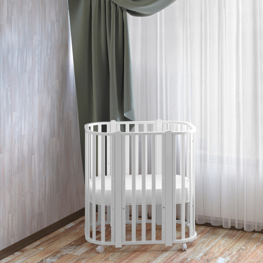 Кроватка трансформер MALIKA VERONA 4 в 1 белый, стойки белый купить на OZON по низкой цене ...