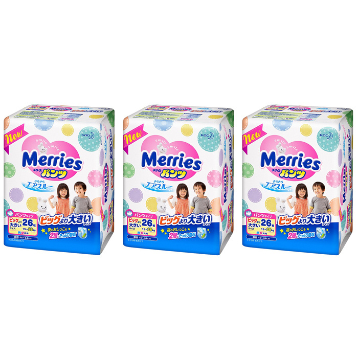 Набор трусики Merries XXL (15-28 кг) 26 шт 3 уп - купить с доставкой по ...