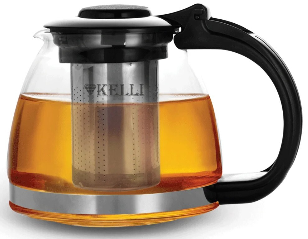 Заварочный чайник Kelli KL-3086 стеклянный с фильтром, 1 л купить на OZON по низкой цене ...