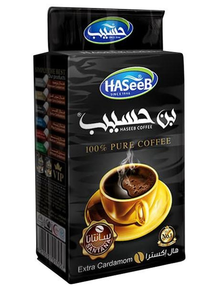Кофе молотый с кардамоном, Экстра (Black), "HASeeB", Coffee with Extra ...