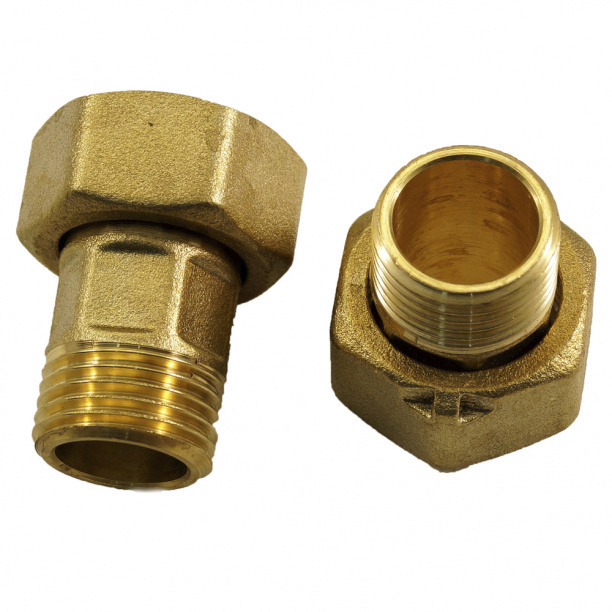 Штуцер MASTERPROF с накидной гайкой 1/2" латунь 2 шт, au_shtucer_masterprof_s_nakidnoi_gaikoi_12 ...