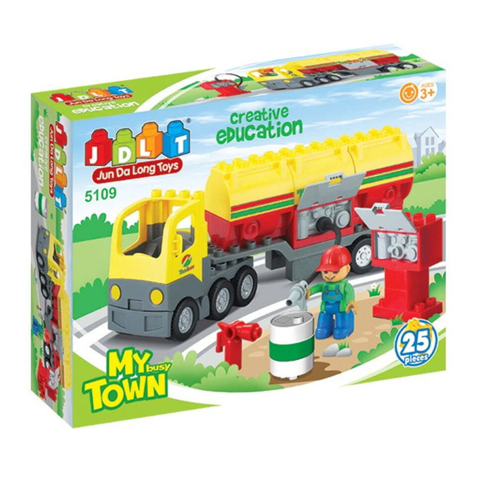 Конструктор JDLT "Мой город: Бензовоз на заправке" 5109 / 25 деталей - купить с доставкой по ...