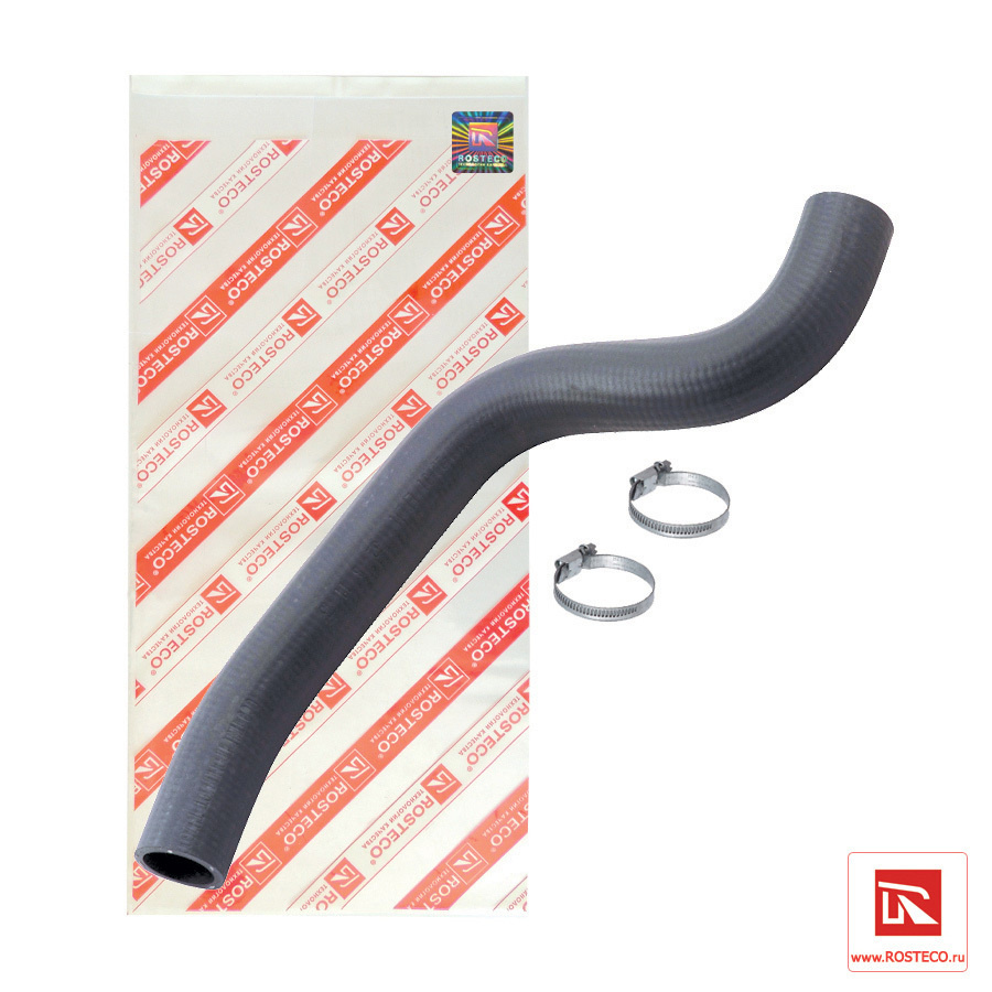 Патрубок радиатора 2110-2112 8 кл верхний 2 хомута Rosteco 20140 купить ...