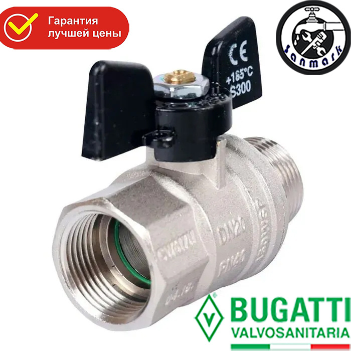 Кран шаровый BUGATTI OREGON 3/4"(20) нр-вн - купить по низкой цене в ...