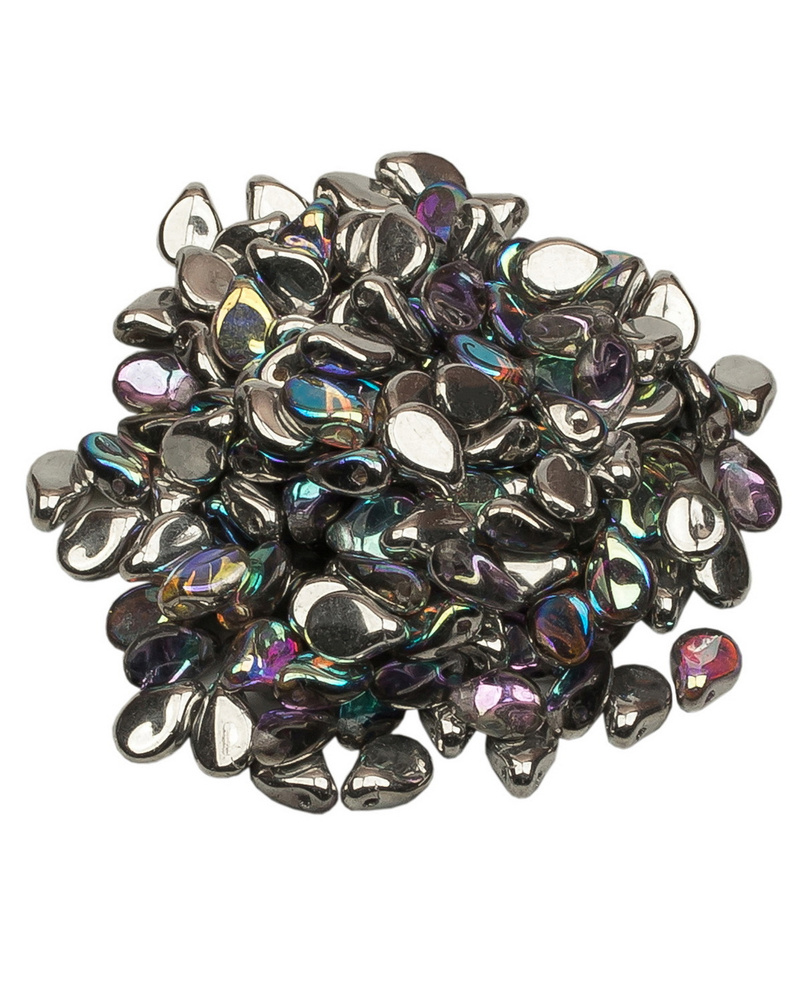 Стеклянные чешские бусины, Pip Beads, 5х7 мм, цвет Crystal Silver ...