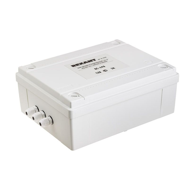 Блок питания REXANT 12В, 3А, под АКБ 7А/ ч, уличная установка DC-498 34-0498 - купить с ...