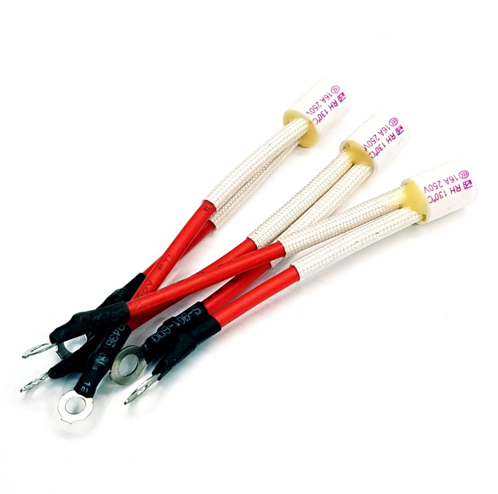 Термопредохранитель RH 130C 16А 250V керамика (цилиндр) - 3 штуки ...