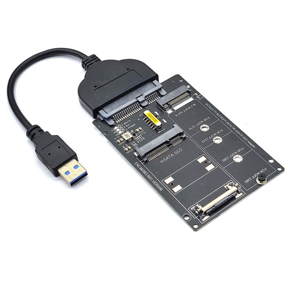 Карта адаптера NGFF+MSATA-SATA3.0+кабель USB-SATA M2 KEY BM - купить с ...