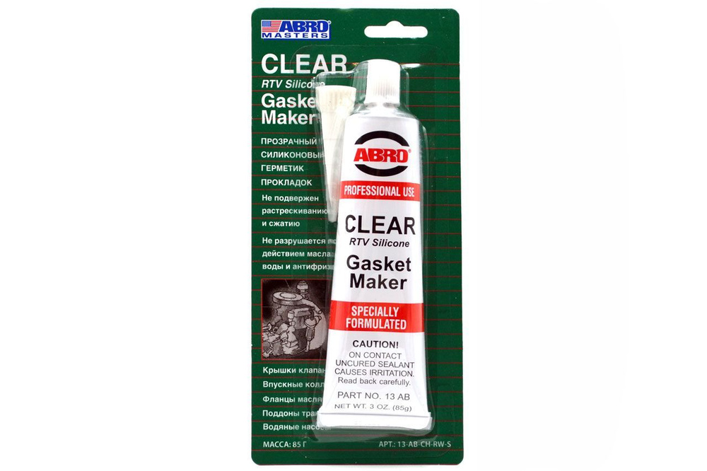 Герметик ABRO MASTER CLEAR RTV SILICONE прозрачный силиконовый герметик ...