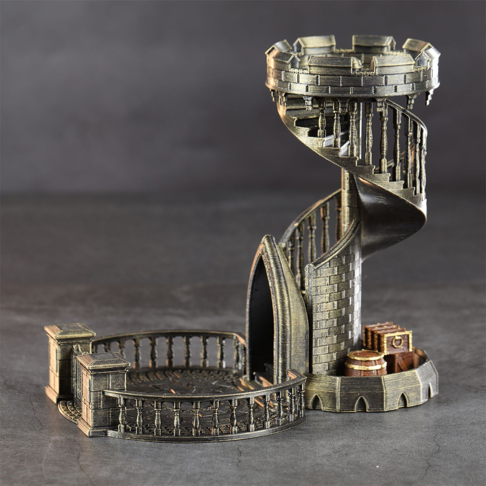 AUSPDICE DND Dice Tower - 36-ступенчатая цветная башня в стиле ретро для высокой случайности в ...