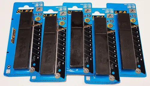 Лезвия OLFA LBB-10B 18мм, 5 упаковок, 50 лезвий - купить с доставкой по выгодным ценам в ...