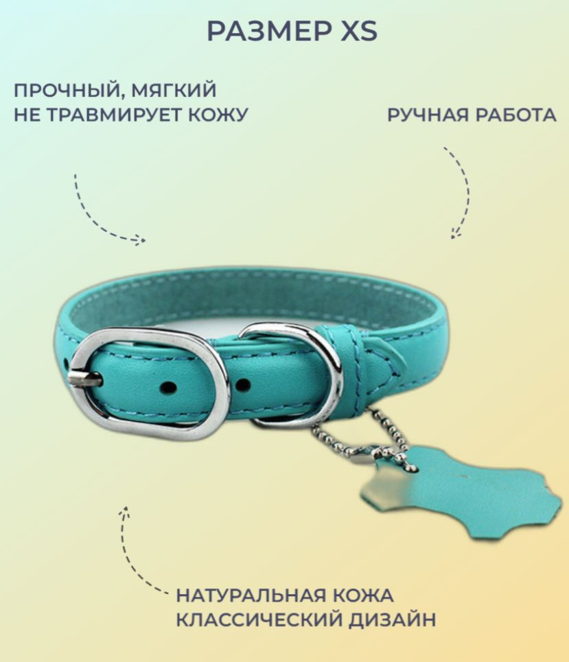 Limpopo shop, строгий кожаный ошейник для собак и кошек мелких пород ...