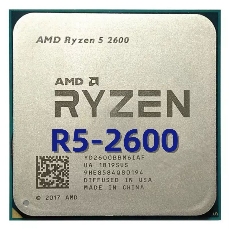 Процессор AMD AMD R5 2600 Ryzen 5, OEM (без кулера), 6 яд., 3.4 ГГц ...