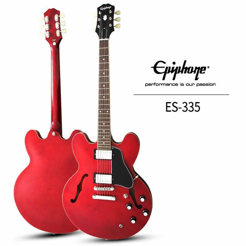 Epiphone ES-335 CH Cherry red Профессиональная электрогитара купить на ...