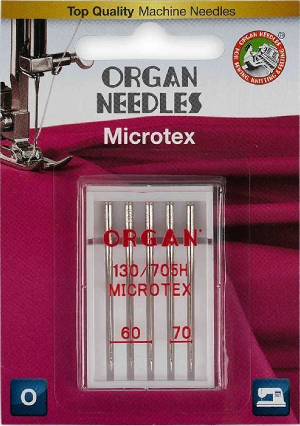 Иглы ORGAN микротекс №60-70, 5 игл для бытовых швейных машин - купить с доставкой по выгодным ...