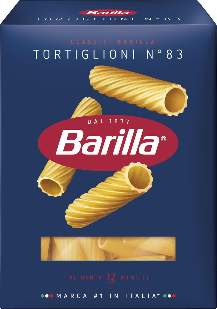 Макароны Barilla Tortiglioni №83, из твёрдых сортов пшеницы, 450 г - купить с доставкой по ...