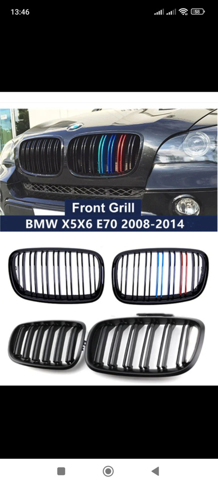 Радиаторная решетка; ноздри; решетка радиатора bmw X5 E70 - ABM арт ...