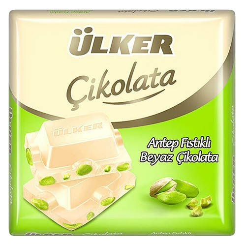 ULKER белый шоколад фисташками 65 гр BEYAZ CIKOLATA FISTIKLI KARE 1 ...