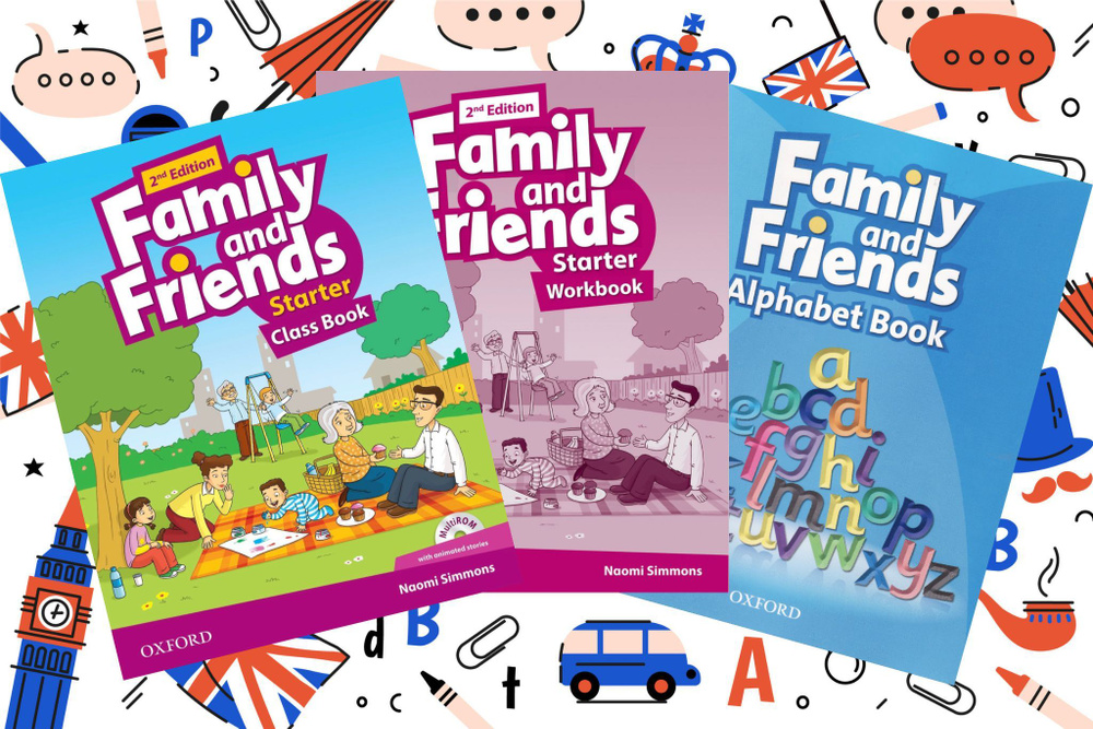 Family and Friends Starter (Class Book + Workbook) + Alphabet Book ...