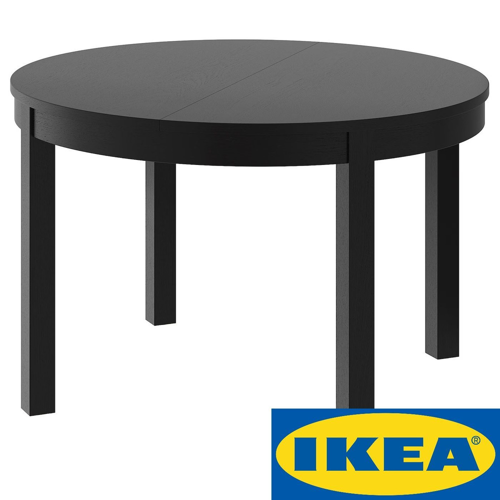 Стол обеденный IKEA Раздвижной BJURSTA БЬЮРСТА_коричнево-чёрный ...