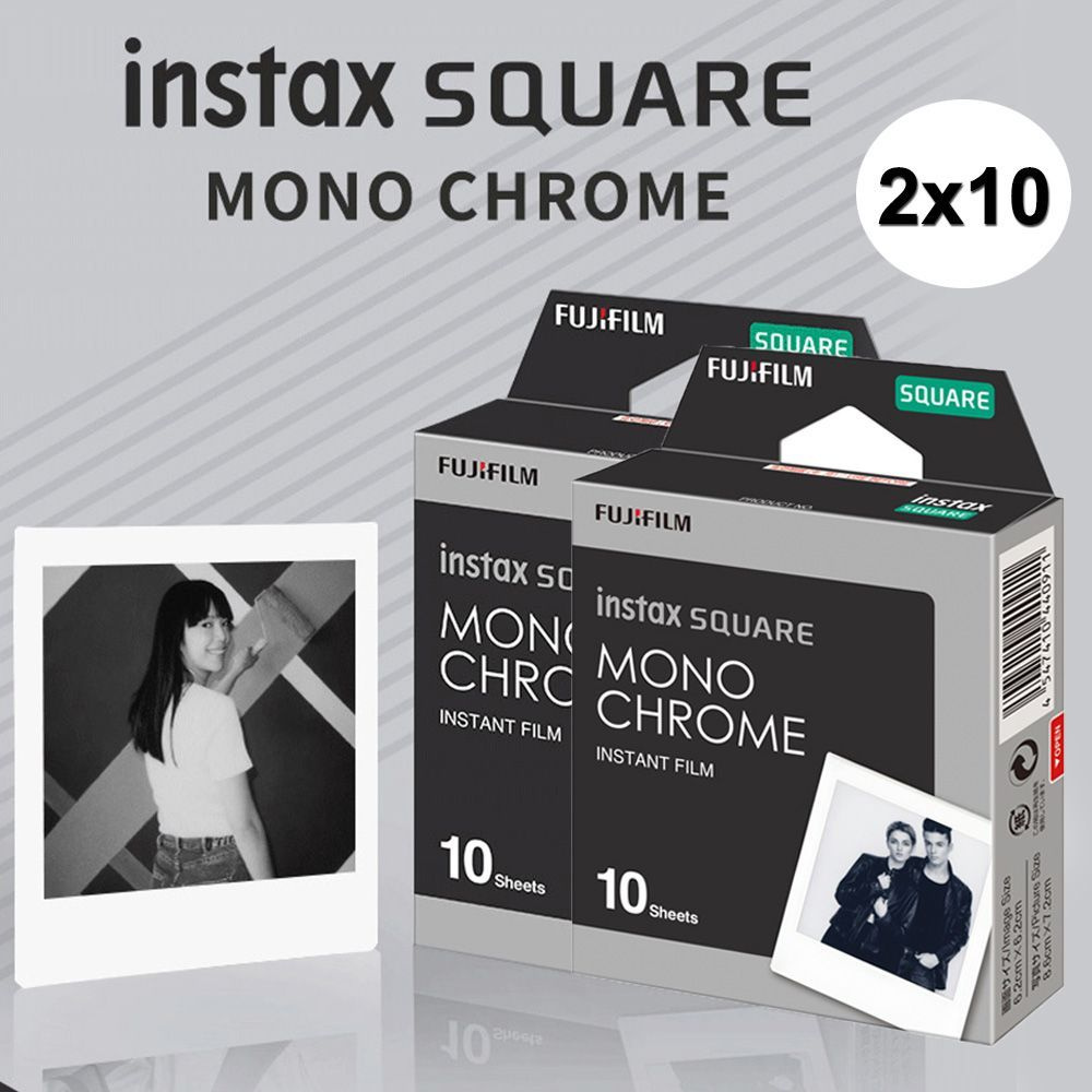 Картридж Fujifilm Instax SQUARE Mono Chrome, 2 x 10 снимков - купить с ...