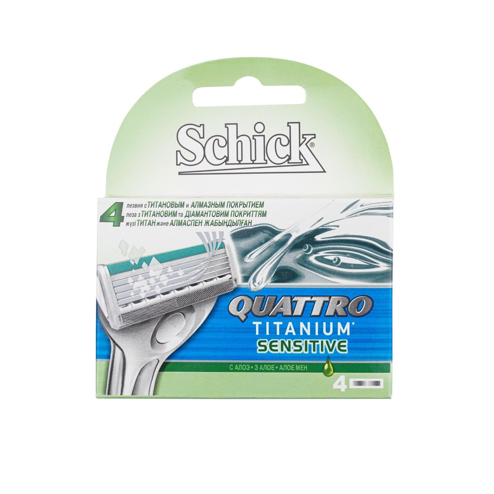 Кассеты Schick QUATTRO TITANIUM Sensitive купить на OZON по низкой цене ...