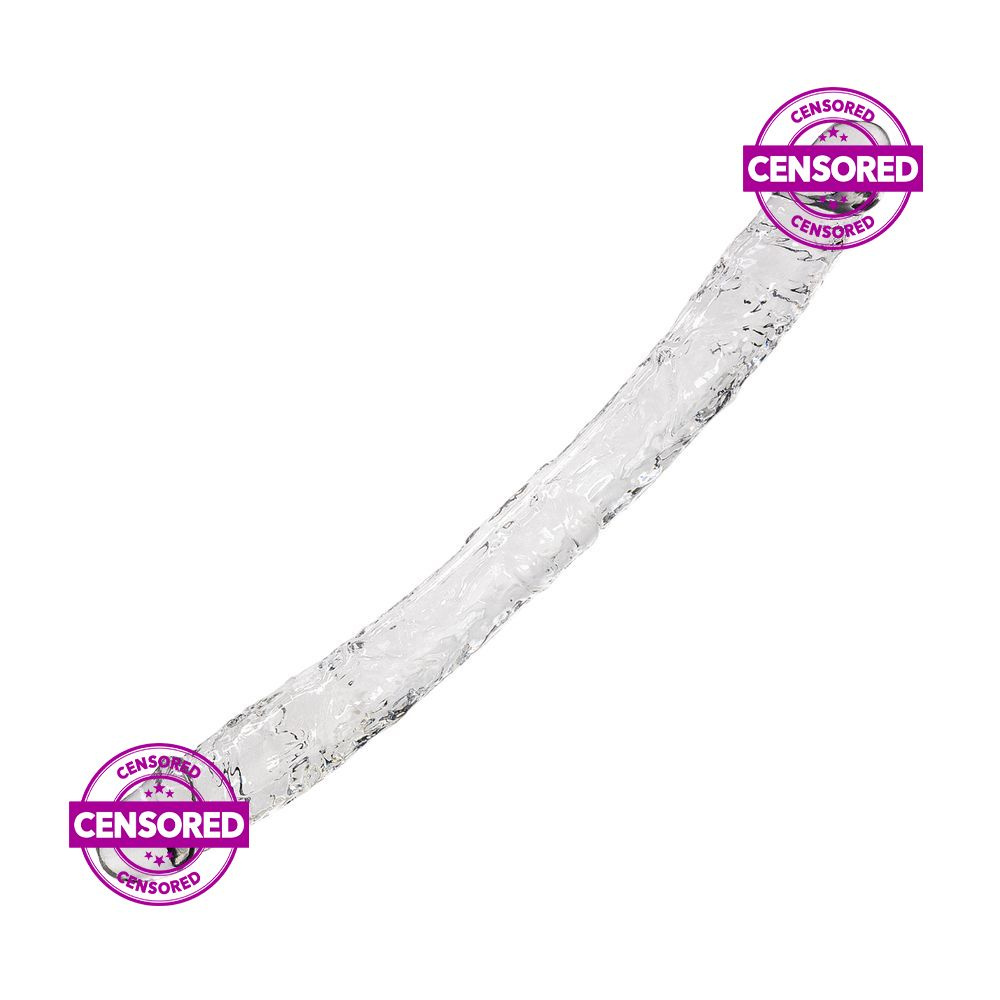 Прозрачный двусторонний фаллоимитатор Supreme Jelly Dildo - 38,5 см ...