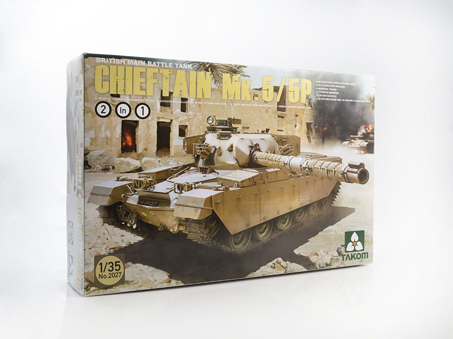 Сборная модель танка TAKOM Танк British Main Battle Tank Chieftain Mk.5/P 2 in 1, масштаб 1/35 ...