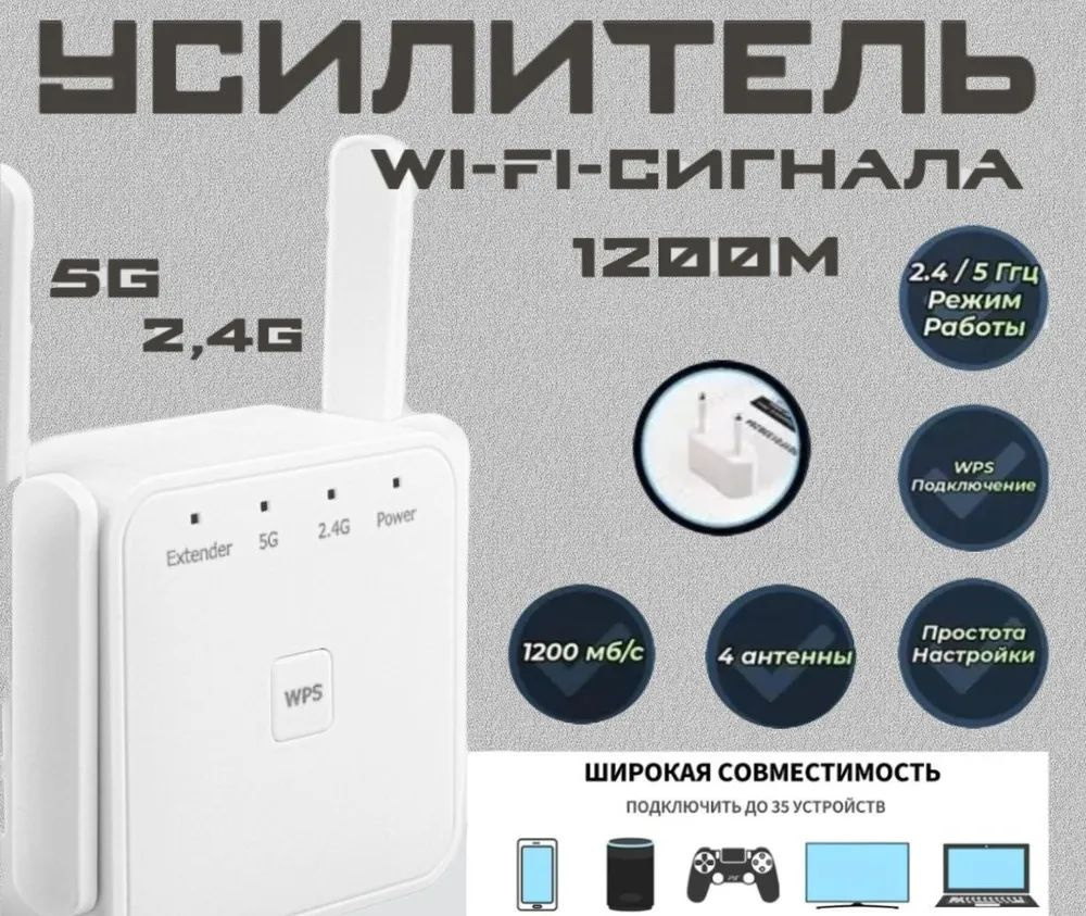 Усилитель Wi-Fi-сигнала GP General Painter WiFi Repeater - купить с доставкой по выгодным ценам ...