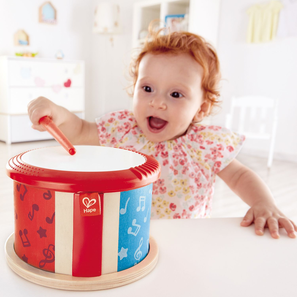 Музыкальный инструмент Двухсторонний барабан Hape - купить с доставкой по выгодным ценам в ...