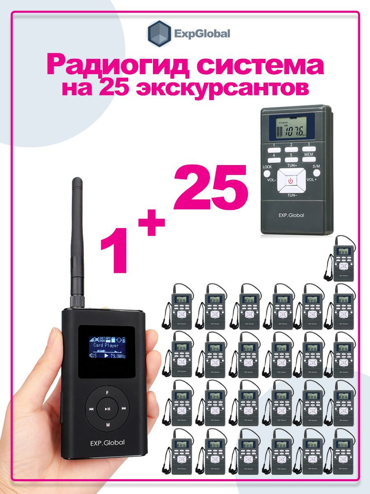 Беспроводная аудиосистема радиогид ExpGlobal JJQ-(FS01+JS01)-2-EL JJQ ...