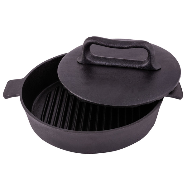 Myron Cook Сковорода-гриль myron cook, 24 см, с крышкой, с ...