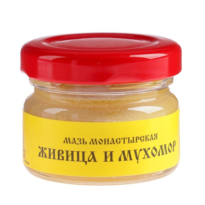 Мазь "Монастырская Живица с Мухомором". Ранозаживляющая. Стекло. 28 мл ...
