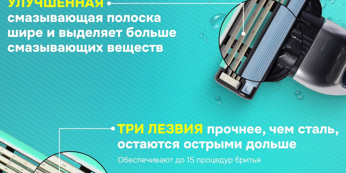 Кассеты с 3 лезвиями для станков Gillette Mach 3 насадки для бритвы ...