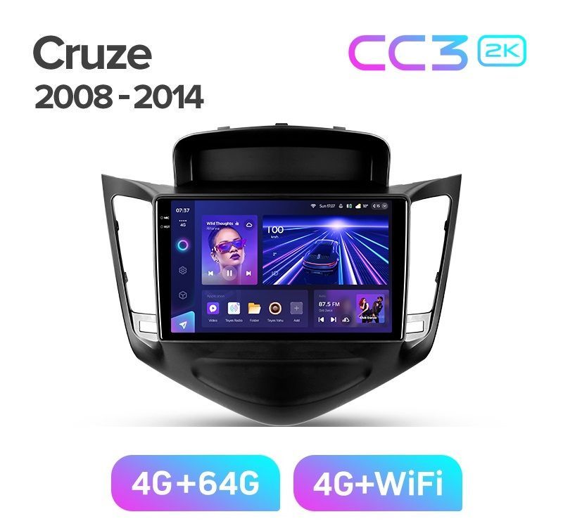 Магнитола TEYES CHEVROLET CRUZE 2008-2014г. CC3 2K 4/64ГБ голосовое ...
