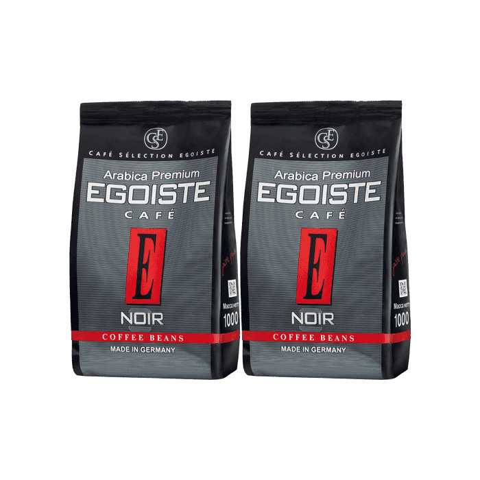 Кофе Egoiste Noir Arabica Premium в зернах, 1 кг, комплект: 2 упаковки ...
