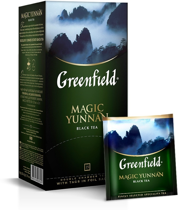 Чай в пакетиках черный Greenfield Magic Yunnan, 25 шт - купить с ...